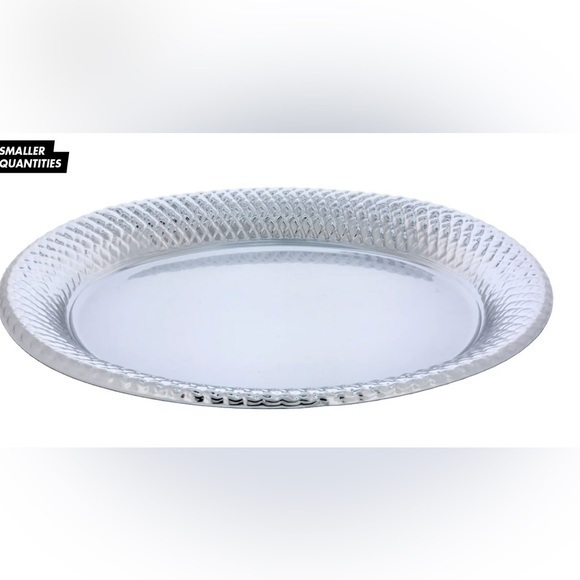 Dining | Nwt Large Silverplastic Oval Platters With Decorative Edges | Poshmark